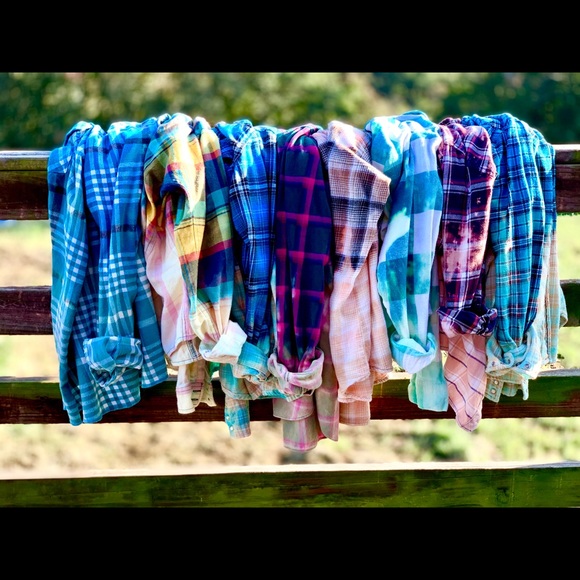 Tops | Distressed Flannel Shirt | Poshmark